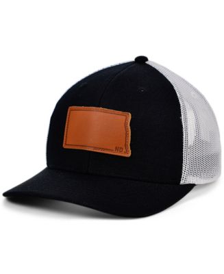 Local Crowns North Dakota Black White Leather State Patch Curved ...