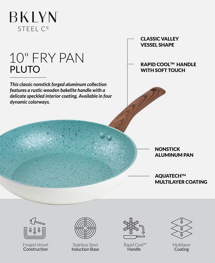 Brooklyn Steel Co. Pluto 10" Nonstick Aluminum Speckled Interior Fry ...