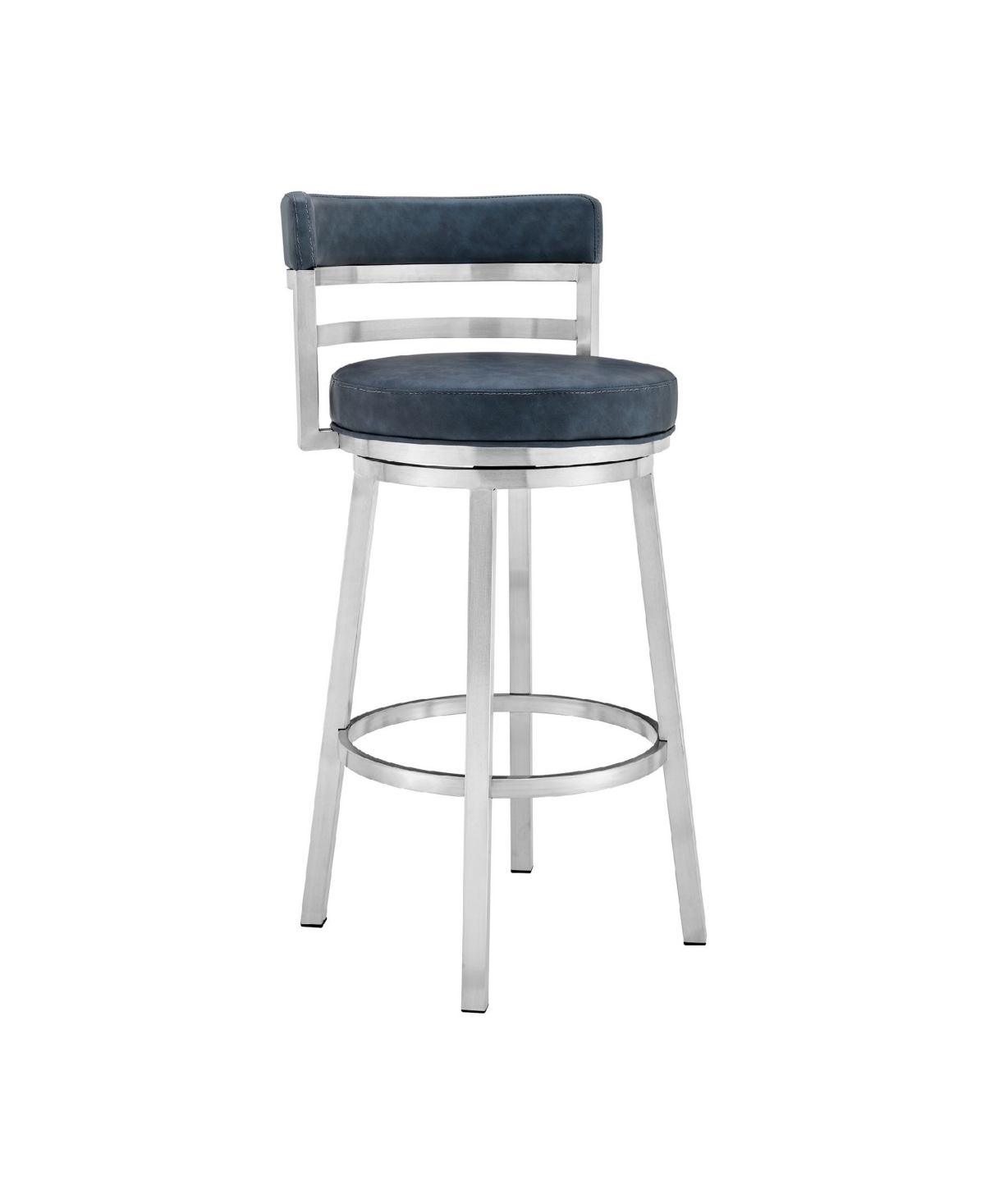 Click here for Madrid Contemporary Counter Height Barstool - Blue prices
