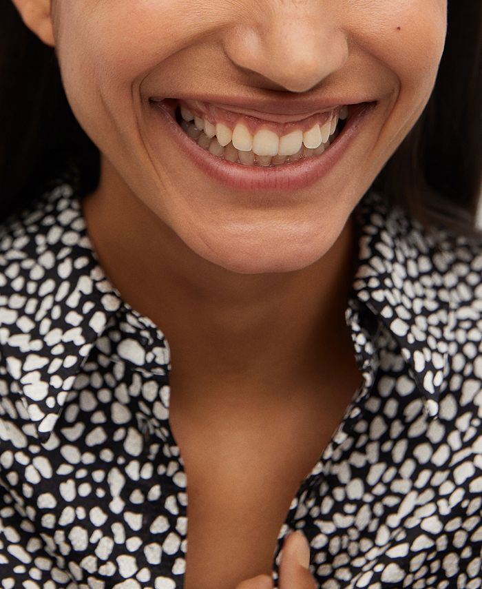 MANGO Printed Flowy Shirt - Macy's