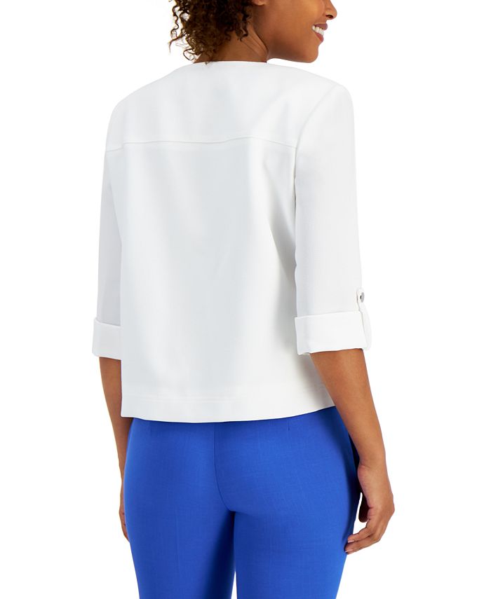 Kasper Petite Snap-Front Roll-Tab Jacket & Reviews - Wear to Work ...