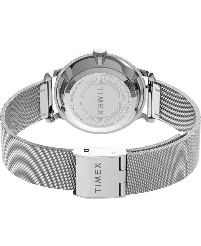 Timex Women's Transcend Silver-Tone Mesh Band Watch 31mm - Macy's