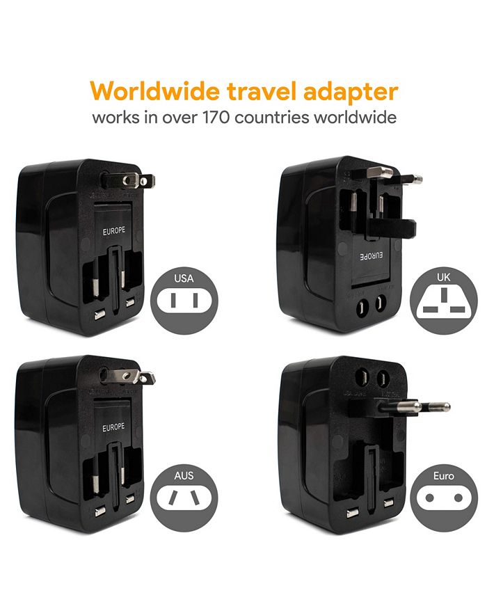 Miami CarryOn International Travel Adapter with Two USB Ports - Macy's