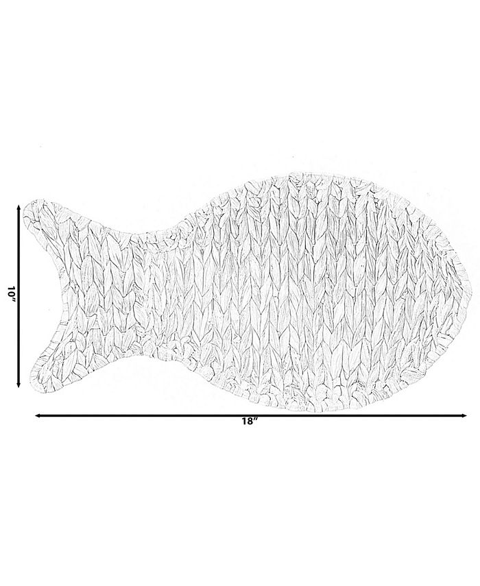 Vintiquewise Decorative Woven Fish Design Tray - Macy's