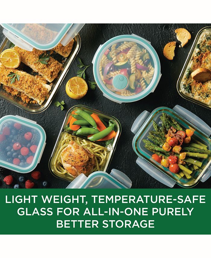 Lock n Lock Purely Better Glass Divided Rectangular Food Storage ...