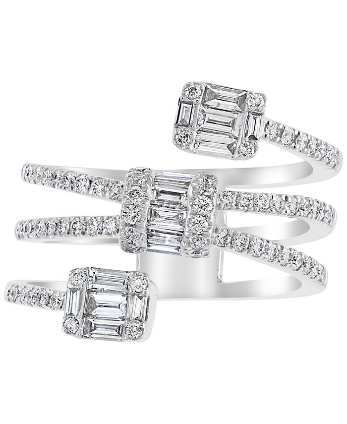 EFFY Collection EFFY® Diamond Baguette Cluster Wrap Ring (7/8 ct. t.w ...