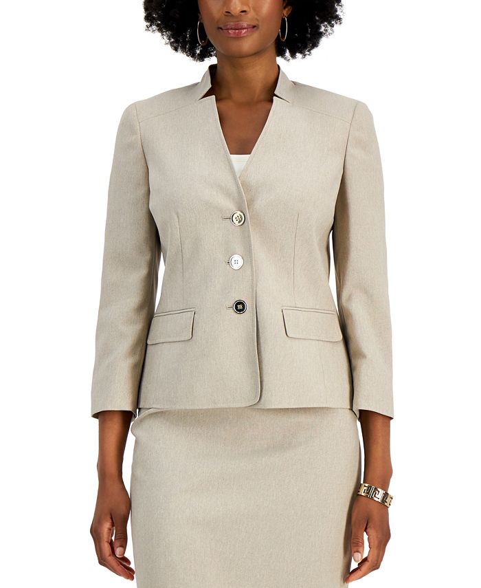 Le Suit Three Button Skirt Suit Macys