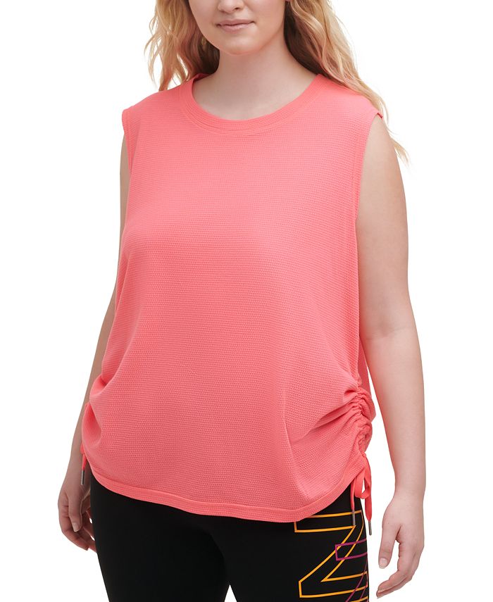 Calvin Klein Plus Size Ruched Side Tank Top - Macy's