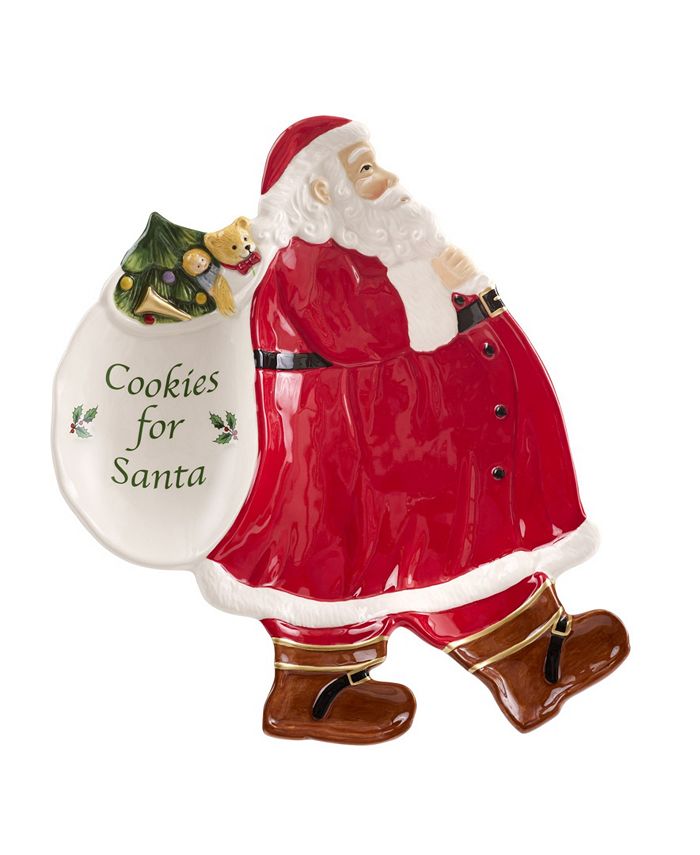 Spode Christmas Tree Santa Cookies for Santa Plate - Macy's