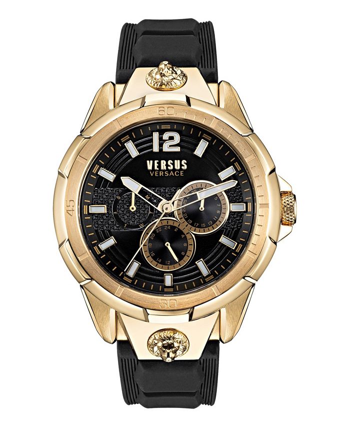 Versus Versace Versus Men's Runyon Black Silicone Strap Watch 44mm - Macy's