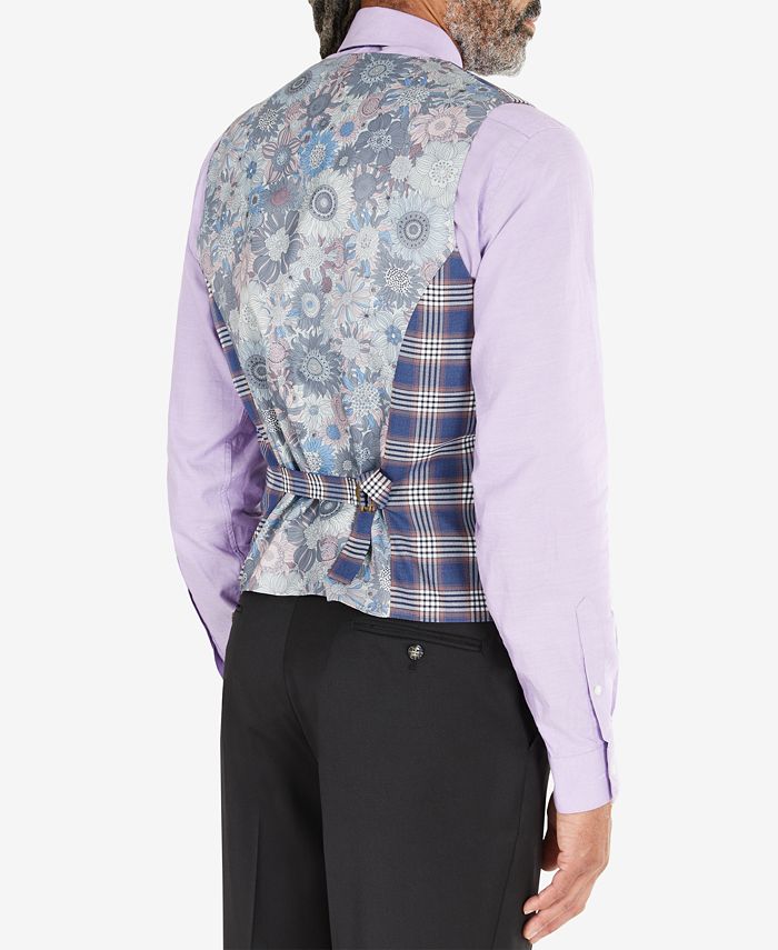 Tayion Collection Men's Classic-Fit Blue & Pink Plaid Double-Breasted ...