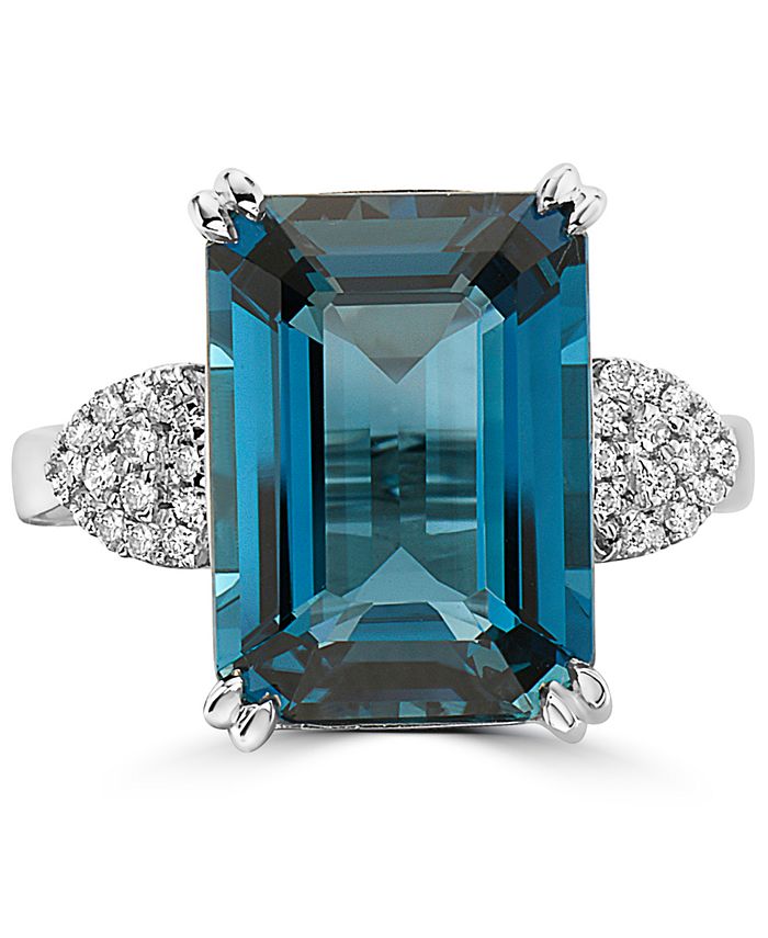 EFFY Collection EFFY® London Blue Topaz (8-1/10 ct. t.w.) & Diamond (1/ ...