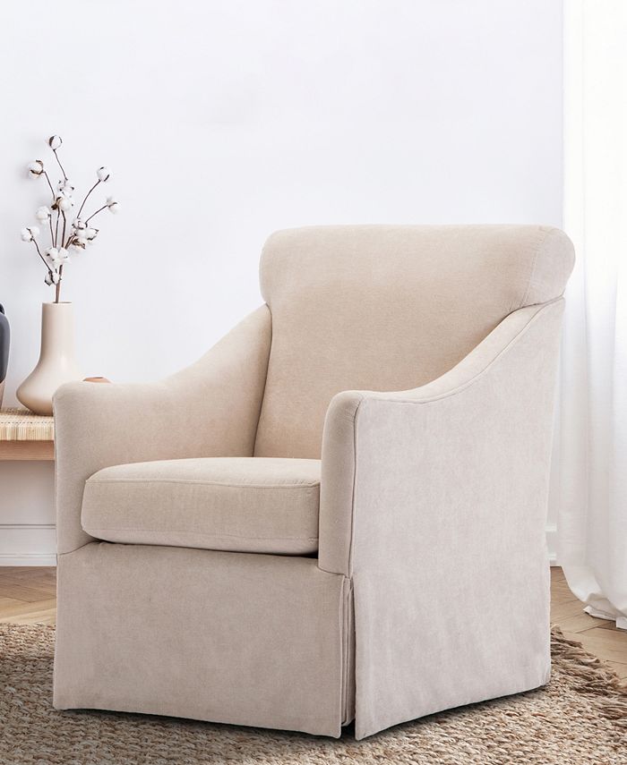 Comfort Pointe Georgia Skirted Swivel Chair - Macy's