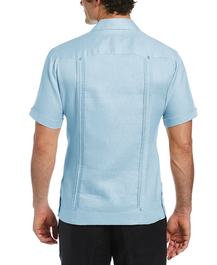 Cubavera Men's Big & Tall Short-Sleeve 4-Pocket 100% Linen Guayabera ...