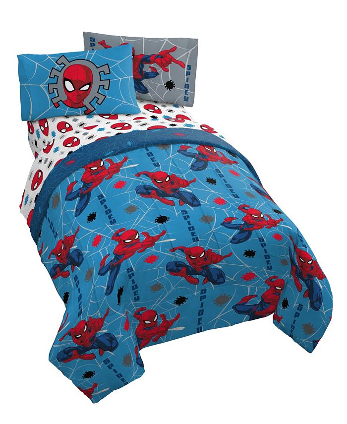 Spider-Man Spidey Faces Full Bed Set, 5 Pieces - Macy's