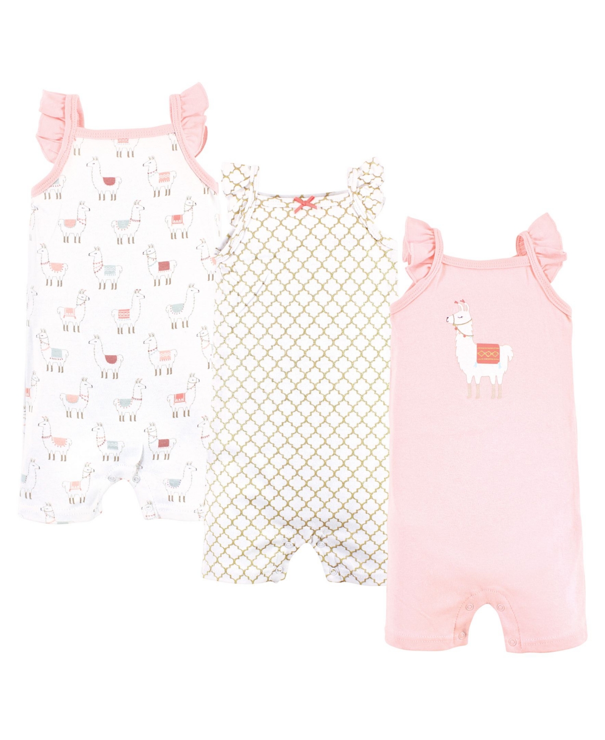 Click here for Hudson Baby Baby Girls Hudson Cotton Rompers - Lla... prices