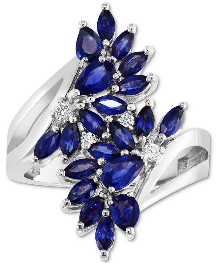 EFFY Collection EFFY® Sapphire (2-5/8 ct. t.w.) & Diamond (1/10 ct. t.w ...