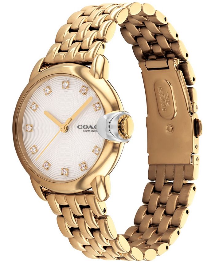 COACH Women's Arden Gold-Tone Stainless Steel Bracelet Watch, 32mm - Macy's