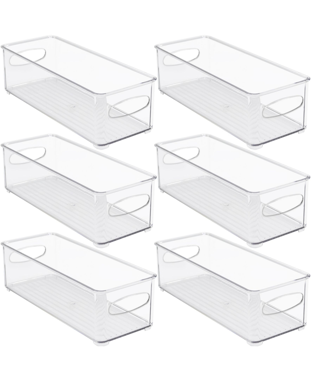 Click here for Sorbus 6 Pack Narrow Stackable Clear Storage Bins... prices