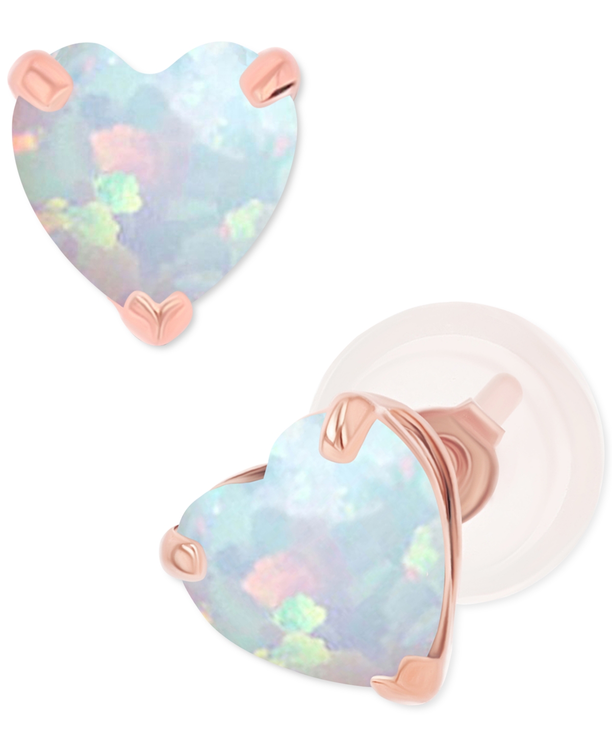 Click here for Lab-Grown Opal Heart Stud Earrings (3/8 ct. t.w.)... prices