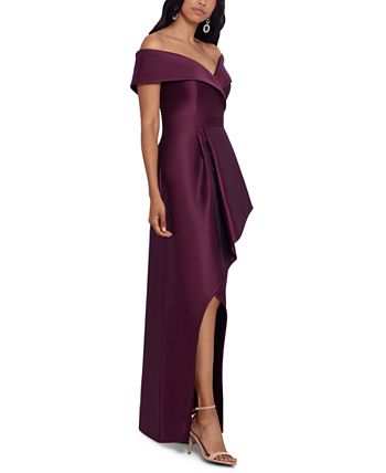 XSCAPE Off-The-Shoulder Gown & Reviews - Dresses - Women - Macy's