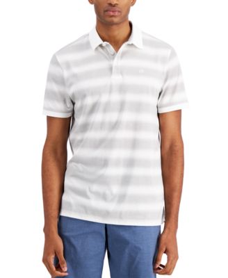 Calvin Klein Men's Liquid Touch Gradient Stripe Pima Cotton Polo Shirt ...