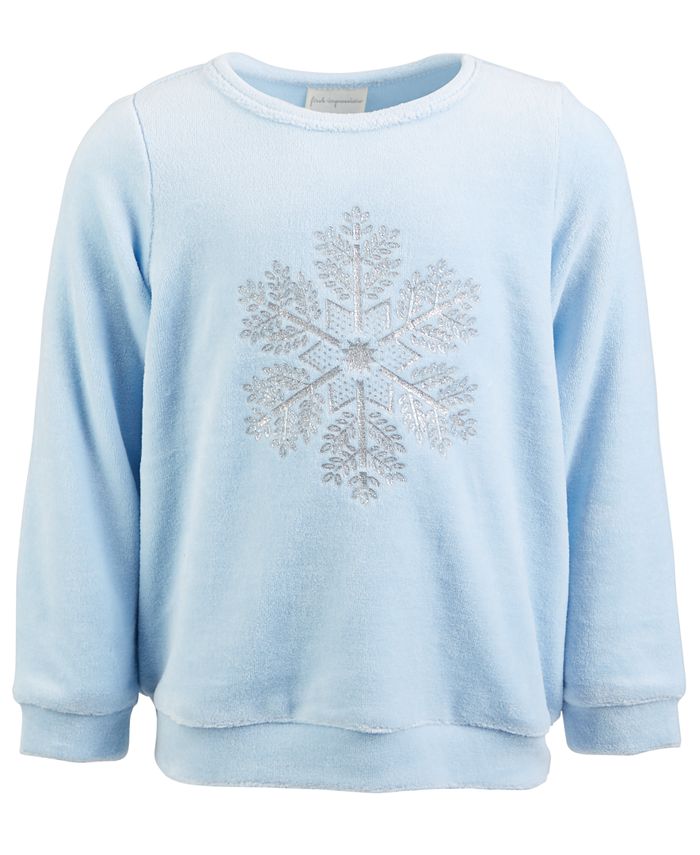 First Impressions Baby Girls Snowflake Velour Top, Created for Macy's ...