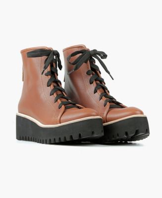 ALL BLACK Women's Flatform Camper 3T Lace-Up Booties - Macy's