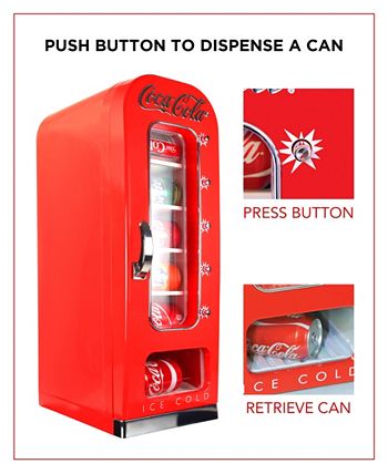 Koolatron Coca-Cola Retro-Like Vending Machine Style 10 Can Mini Fridge ...