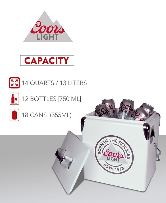Koolatron Coors Light® Retro Ice Chest Cooler with Bottle Opener 13L ...