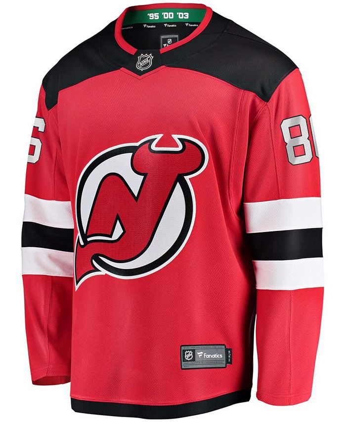 Fanatics Men's Jack Hughes Red New Jersey Devils Home Premier Breakaway ...