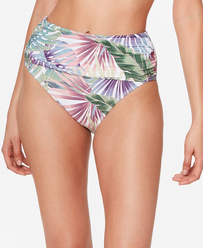 Bleu By Rod Beattie Its A Breeze Shirred High Waist Bikini Bottoms Macys
