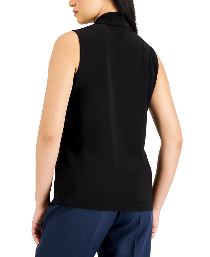 Kasper Women's Gathered-Front Stretch Knit Top - Macy's
