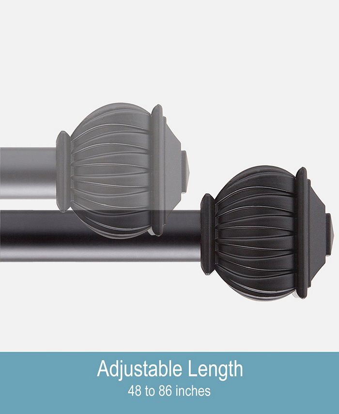 Kenney Benji Standard Decorative Window Curtain Rod, 48" x 86" - Macy's