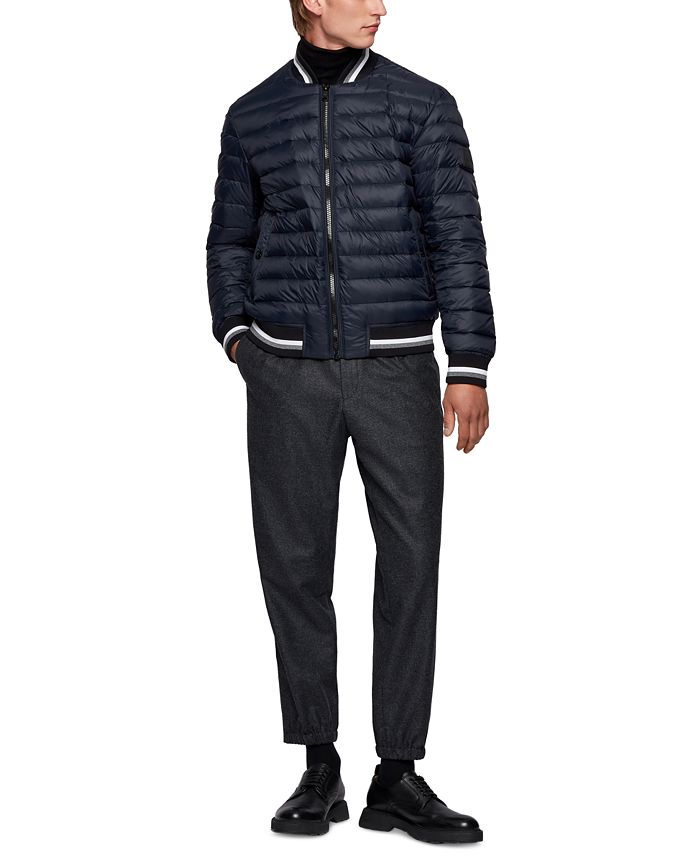 Hugo Boss Men's Down-Filled Bomber Jacket - Macy's
