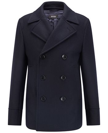 Hugo Boss Men's Slim-Fit Pea Coat - Macy's