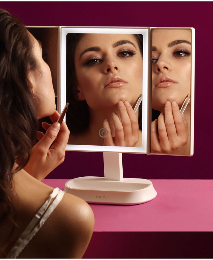 Fancii Zora Rechargeable LED Trifold Makeup Mirror - Macy's