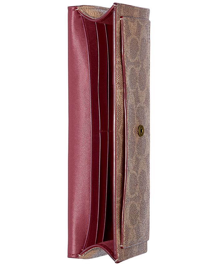 COACH Signature Coated Canvas Wyn Soft Wallet - Macy's