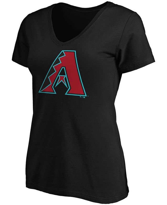 Fanatics Women's Black Arizona Diamondbacks Core Official Logo V-Neck T ...