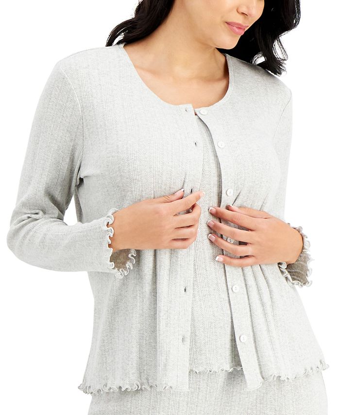Charter Club Cotton Pointelle Sleep Cardigan, Created for Macy's - Macy's
