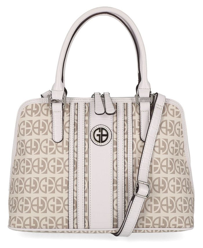 Giani Bernini Women's Center Strips Signature Satchel Handbag - Macy's