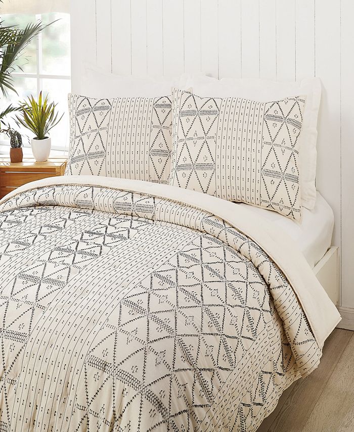 LEMIEUX ET CIE Geo Tick Quilt, Full/Queen - Macy's