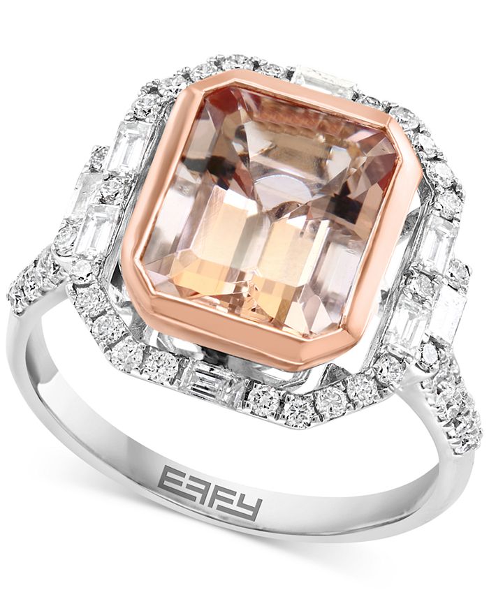 EFFY Collection EFFY® Morganite (2-1/10 ct. t.w.) & Diamond (3/8 ct. t ...