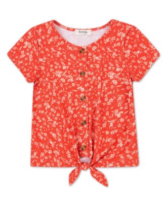 Big Girls Button Front Top