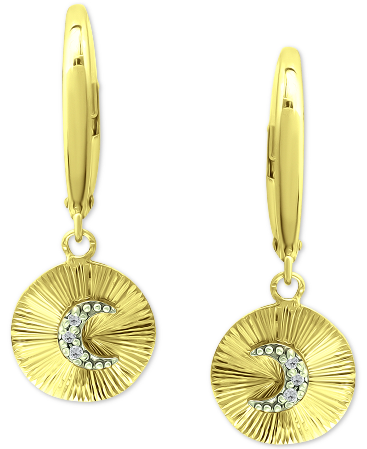 Click here for Giani Bernini Cubic Zirconia Moon Disc Drop Earrin... prices