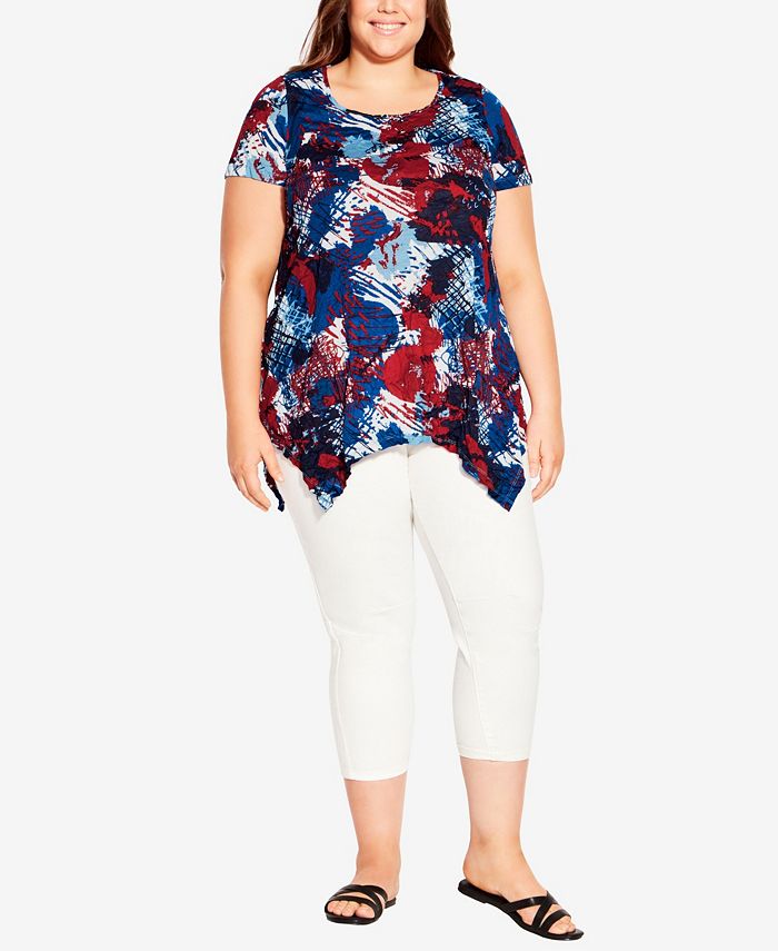 Avenue Plus Size Abby Crush Tunic Top - Macy's