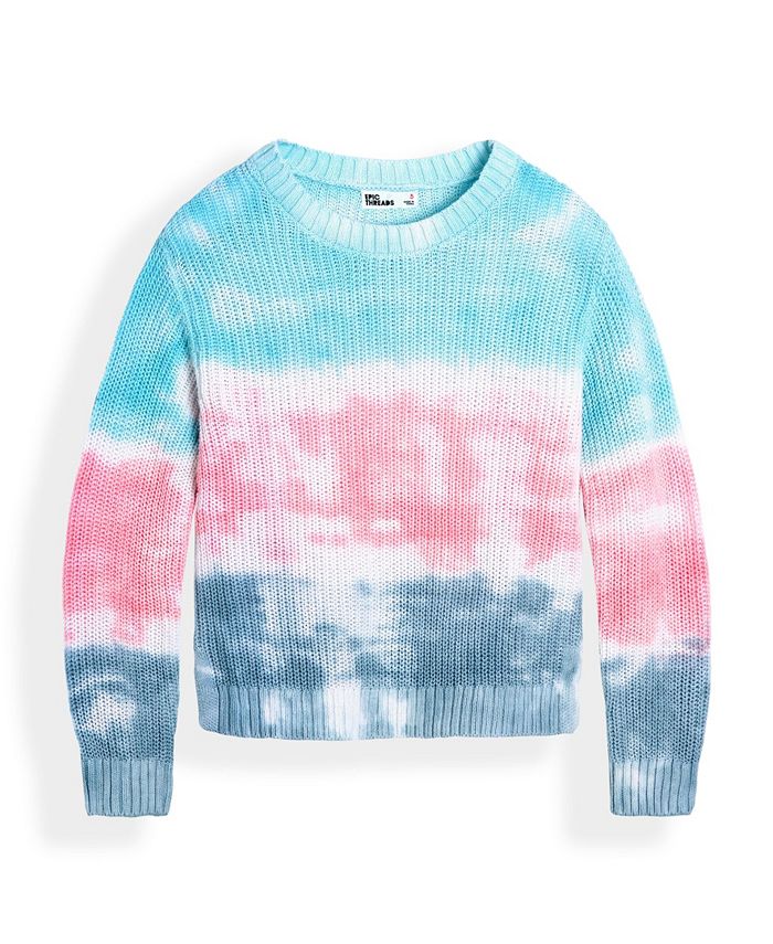 Epic Threads Little Girls Tie Dye Sweater - Macy's