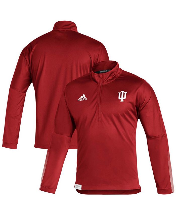 adidas Men's Crimson Indiana Hoosiers 2021 Sideline Quarter-Zip Jacket ...