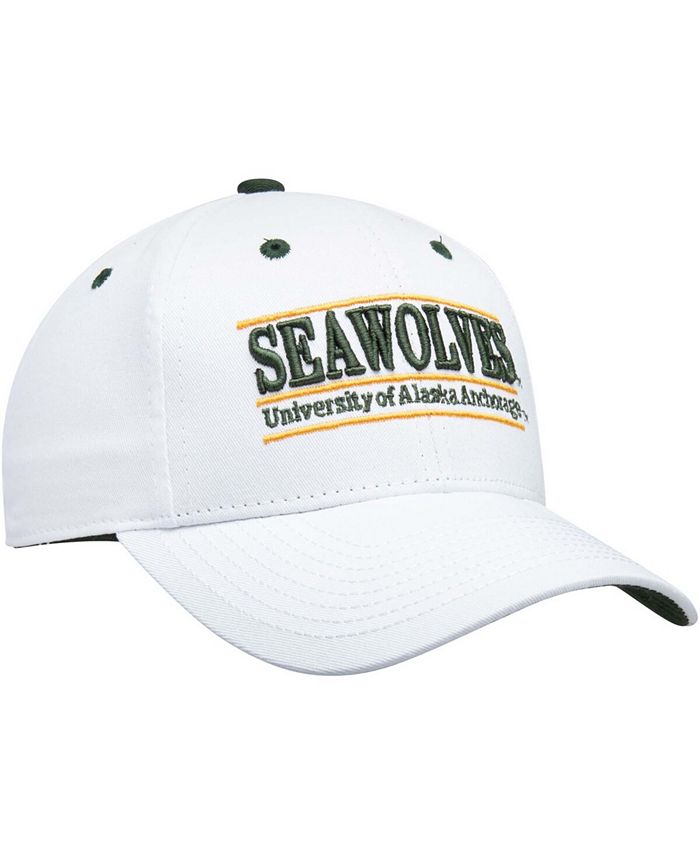 Game Men's White Alaska Anchorage Seawolves Classic Bar Structured ...
