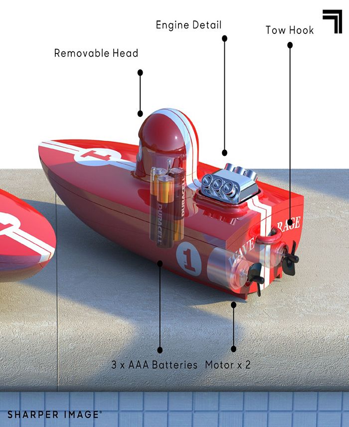 Sharper Image Remote Control Wave Rage RC Boat - Macy's